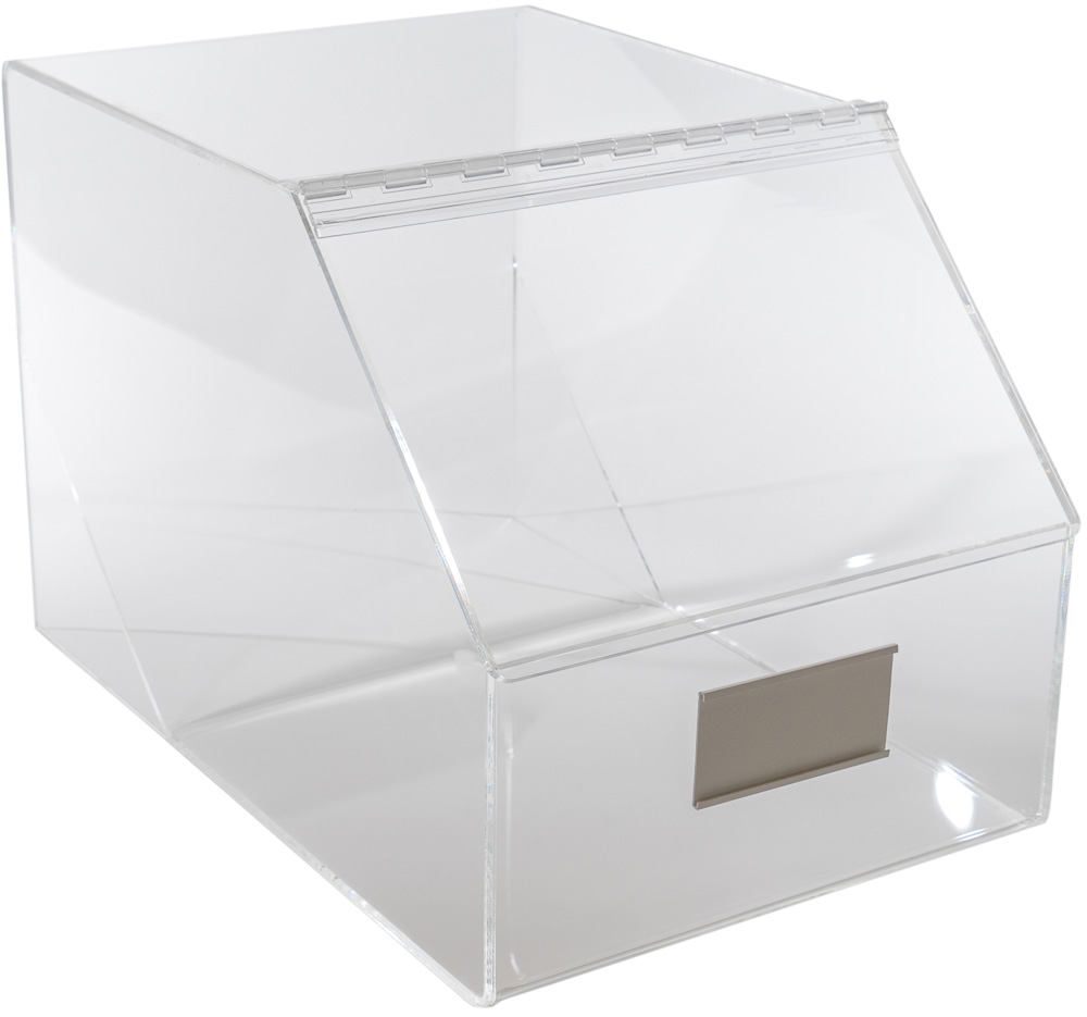 Pal Group » Bulk Bin 6" W x 18" D x 12" H, 3/16" Acrylic